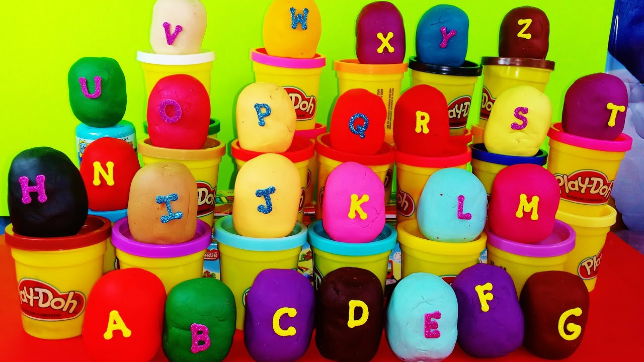26 Play Doh Surprise eggs ABC Kinder Surprise eggs - YouTube
