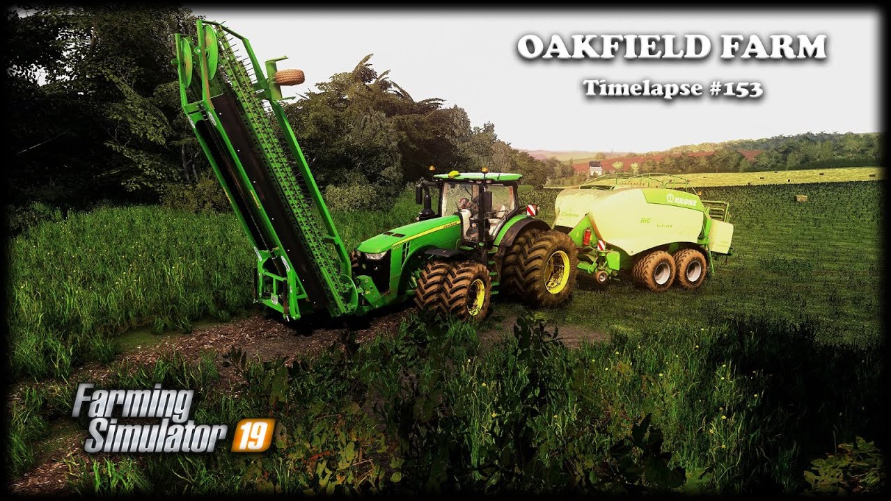 Tedding/baling/collecting alfalfa hay bales, harvesting canola ...