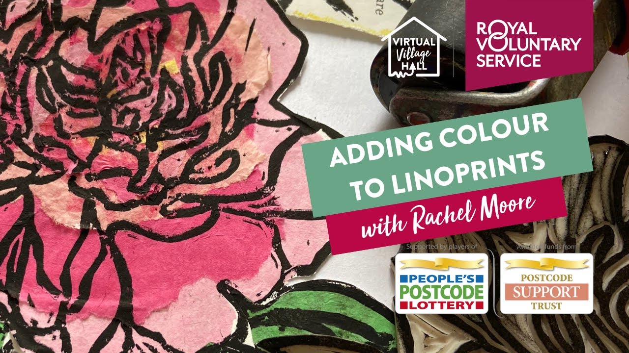 Adding colour to lino print part 2 with Rachel Moore🎨 - YouTube