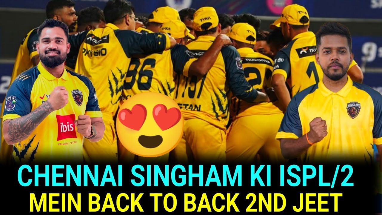 SRINAGAR KE VEER vs CHENNAI SINGHAM || ISPL SESSION/2 MATCH || BACK TO ...