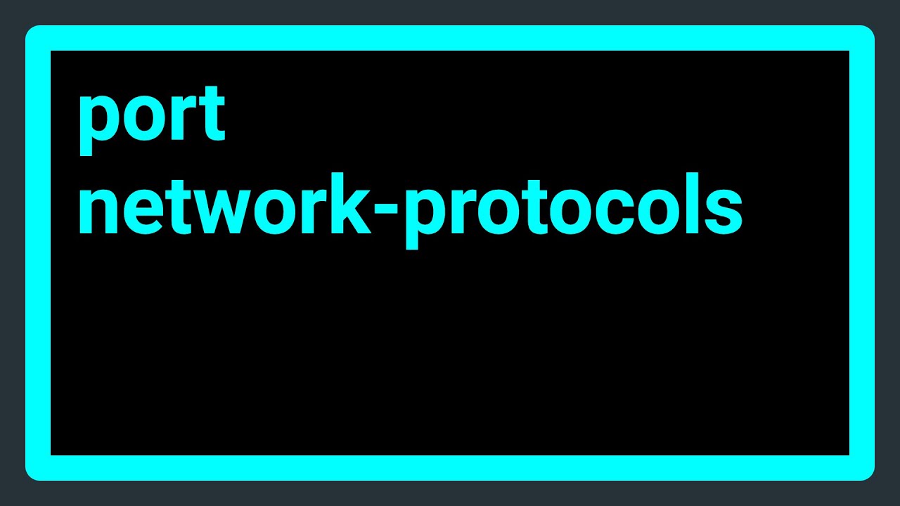 What are ports and protocols really? - YouTube