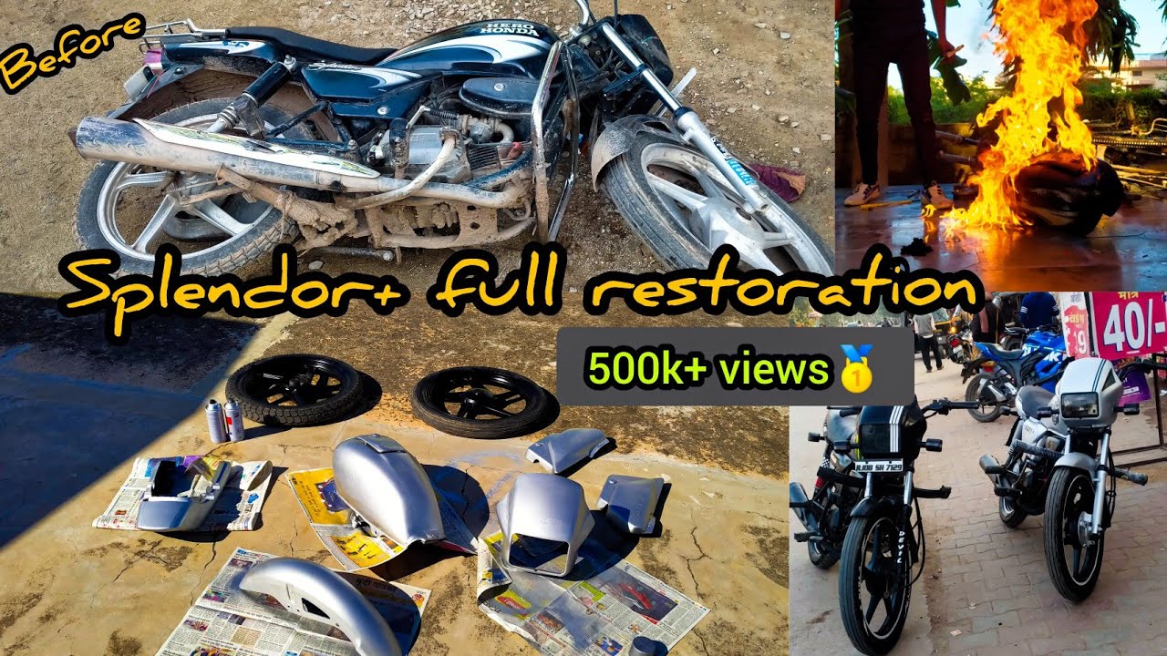 Splendor+ Full Restoration/How to modified splendor+ - YouTube
