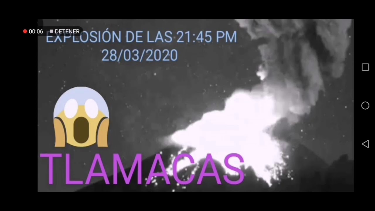 SONIDO DE LA EXPLOSIÓN 😱🌋TLAMACAS. - YouTube