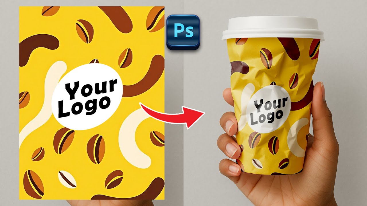 Make a cup mockup Photoshop Tutorial - YouTube