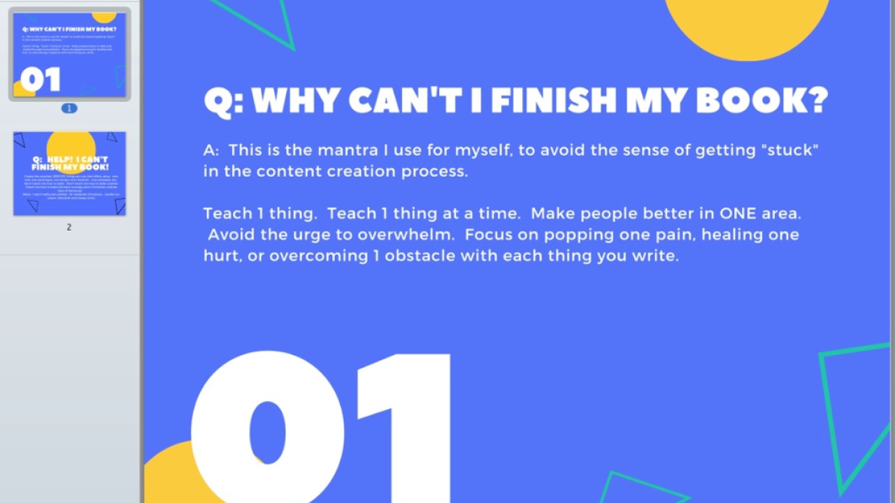 Why Can't I Get My Book Done?? - YouTube