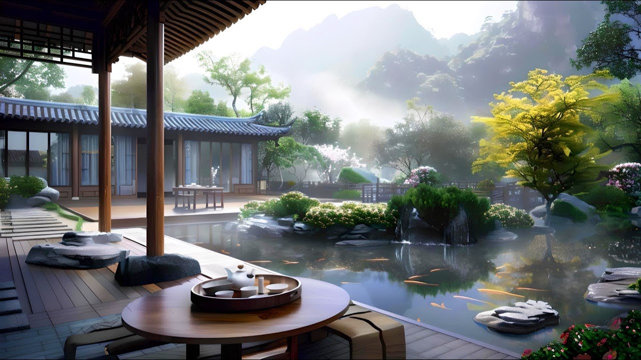 Designing Chinese Backyard with Fish Pond Ideas - YouTube