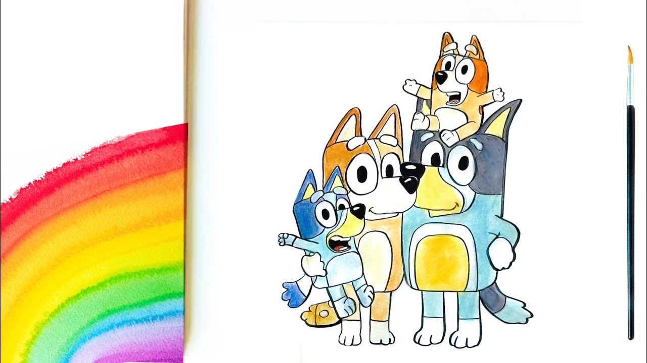 Paint Bluey Family | Painting and Drawing for Kids - YouTube