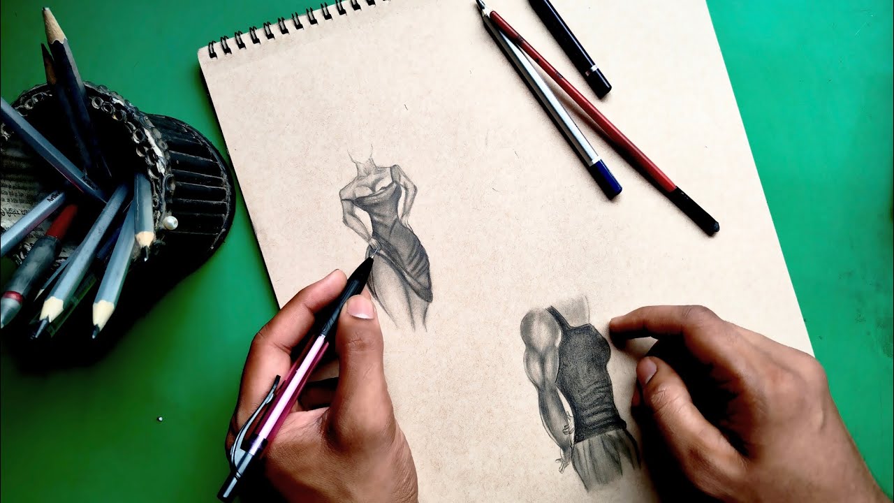 Female Body Anatomy Drawing | Step by Step Full Body Sketch for ...