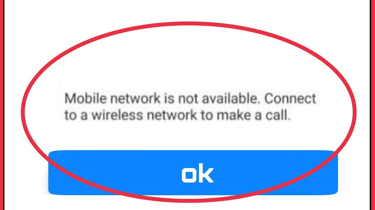 Fix Mobile Network isn't available connect to a wireless network to ...