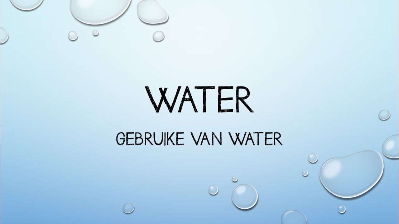 Gebruike van water - Graad 4 - YouTube