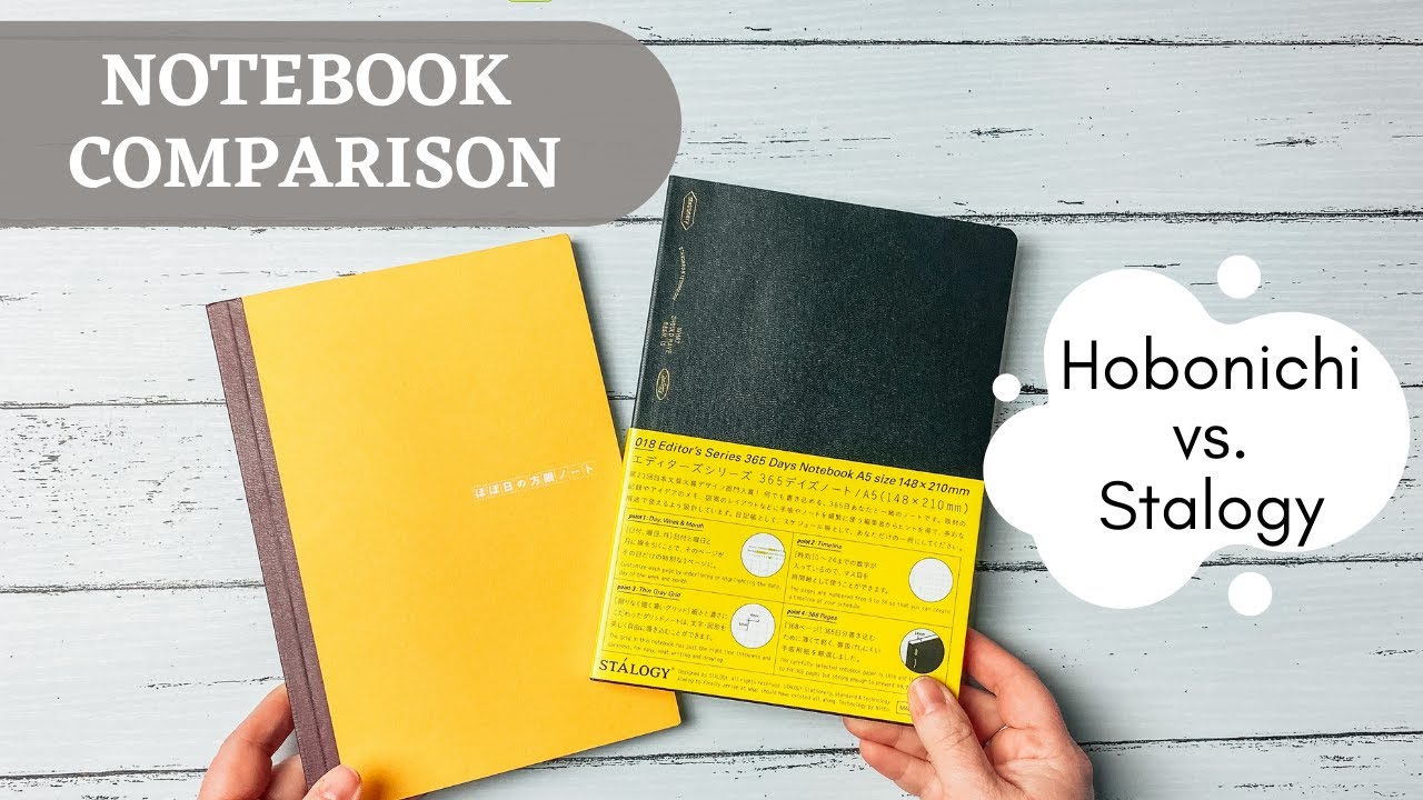 A5 Notebook Comparison ~ Hobonichi vs. Stalogy - YouTube