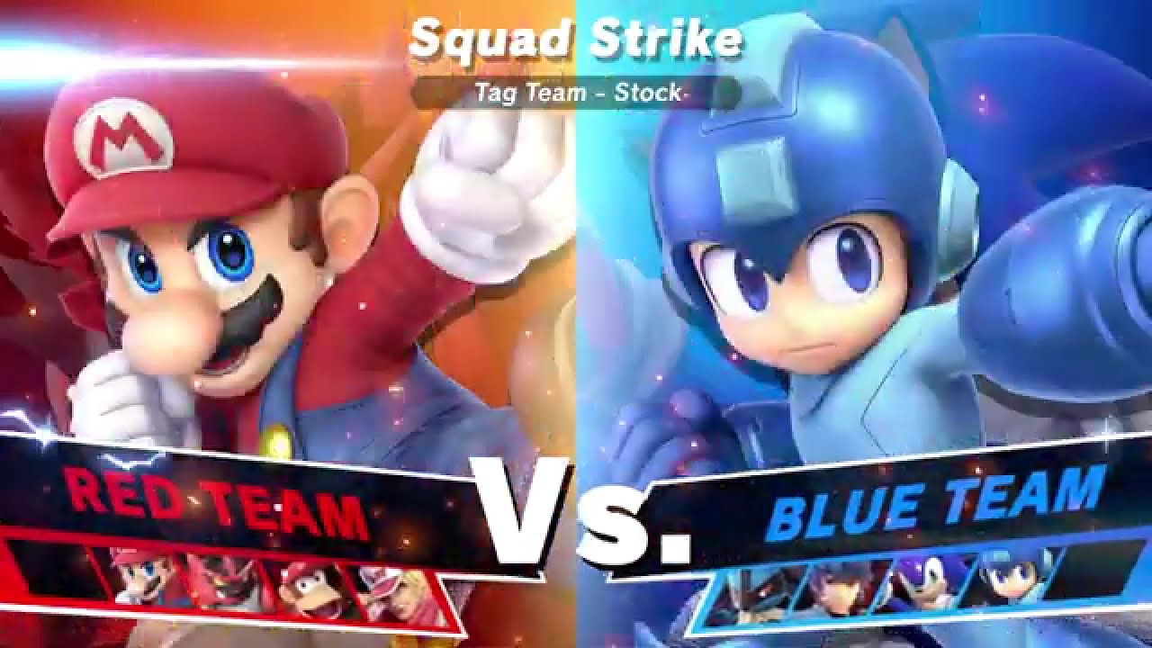Super Smash Bros. Ultimate - Squad Strike #3 Red VS Blue - YouTube