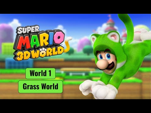 Super Mario 3D World - World 1 (Grass World) Full Walkthrough with All ...