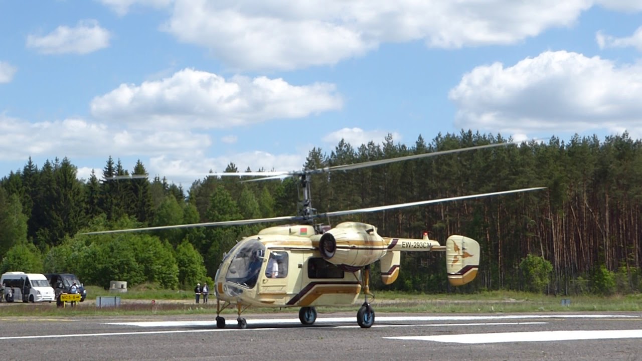 Ka-26 helicopter - General Line - EW-293CM - engine start and take off ...