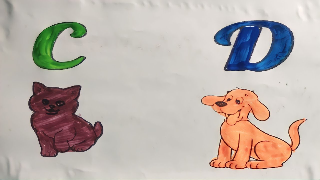 Abcd C for Cat D for Dog Alphabets छोटे बच्चो की पढ़ाई #ckkidsclass # ...