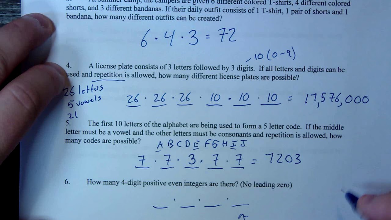 Fundamental Counting Principle Notes - YouTube