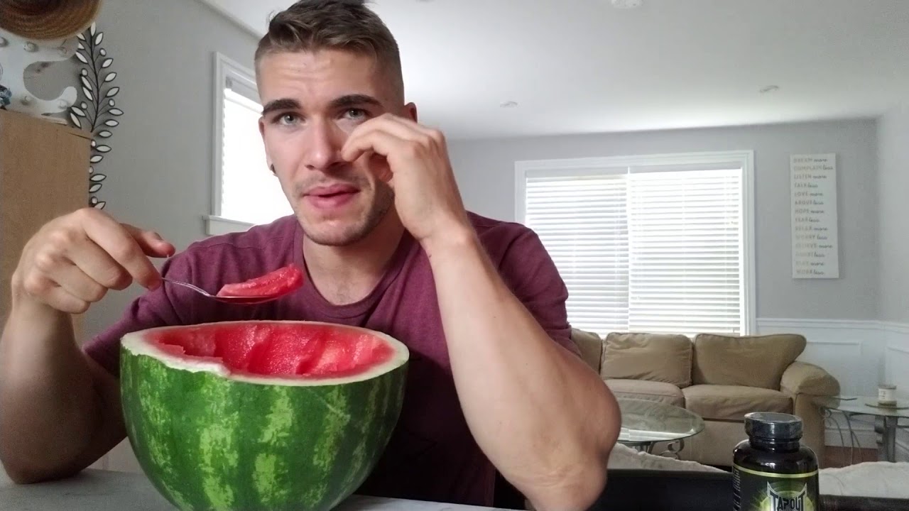 Q&A + man vs. 14lb Piece of Watermelon - YouTube