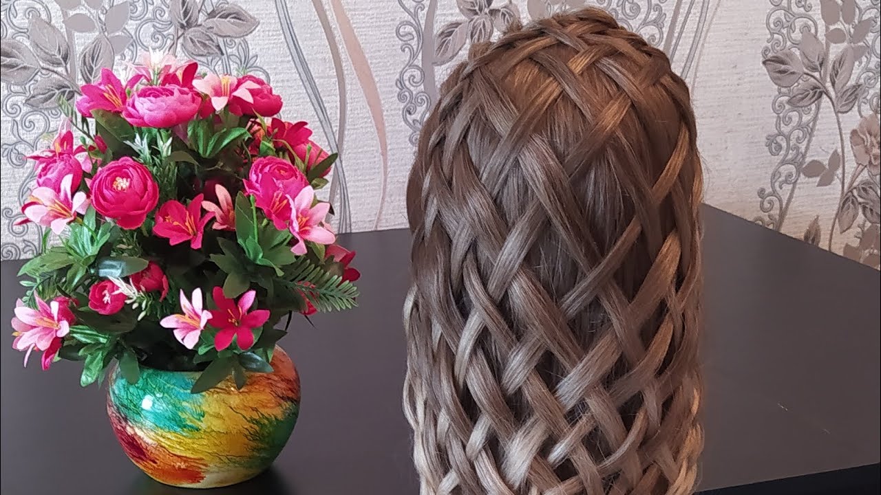 A very beautiful basket-shaped hairstyle🌼 - YouTube