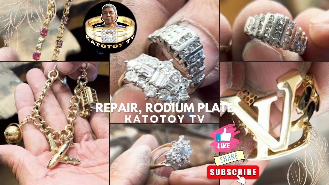 PART 2 18K GOLD RING CHANGING STONE AND RODIUM PLATE/18K LOUIS VITTON DESIGN GOLD RING - YouTube