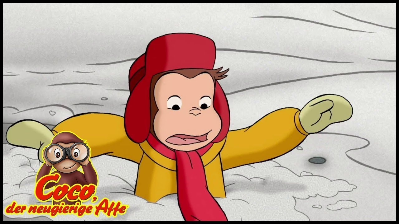 Coco der Neugierige Affe Affe | Weihnachten | Schnee und heißer Kakao ...