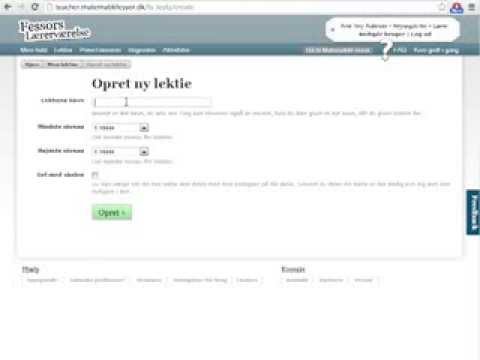 Matematikfessor opret lektie - YouTube