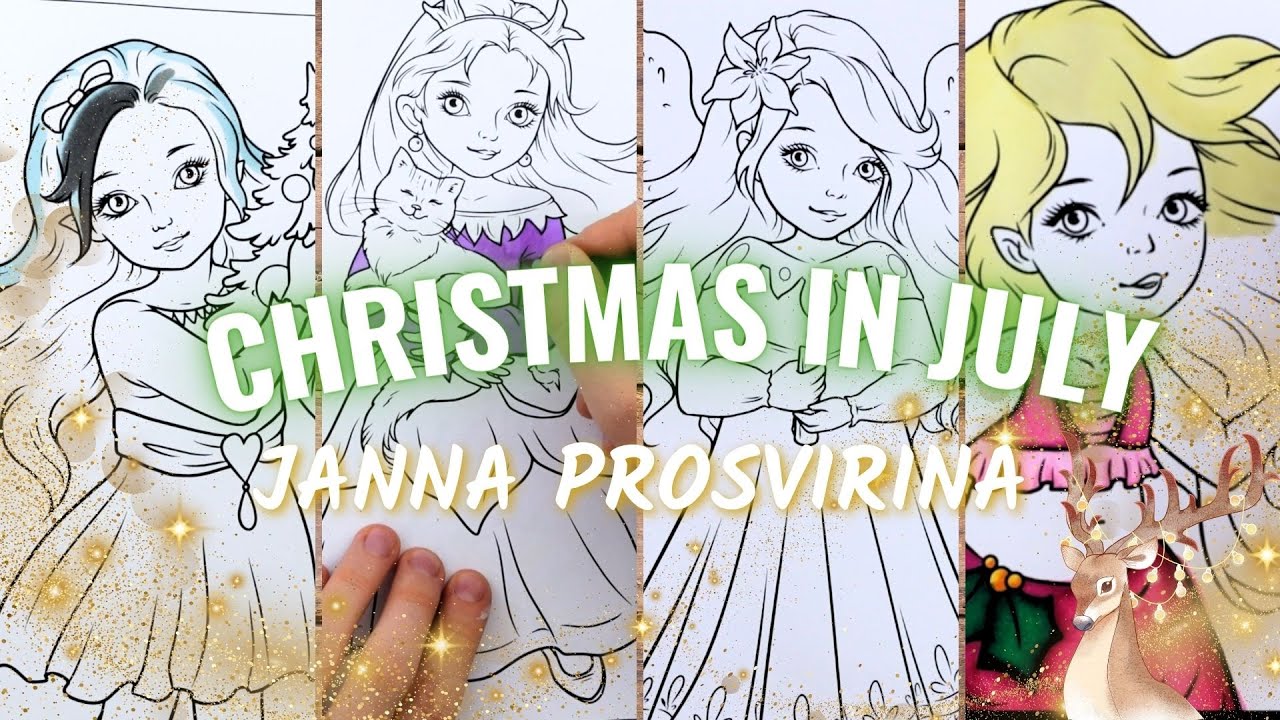 🎄2023 CHRISTMAS IN JULY Coloring with MARKERS in Whimsical Darlings by ...