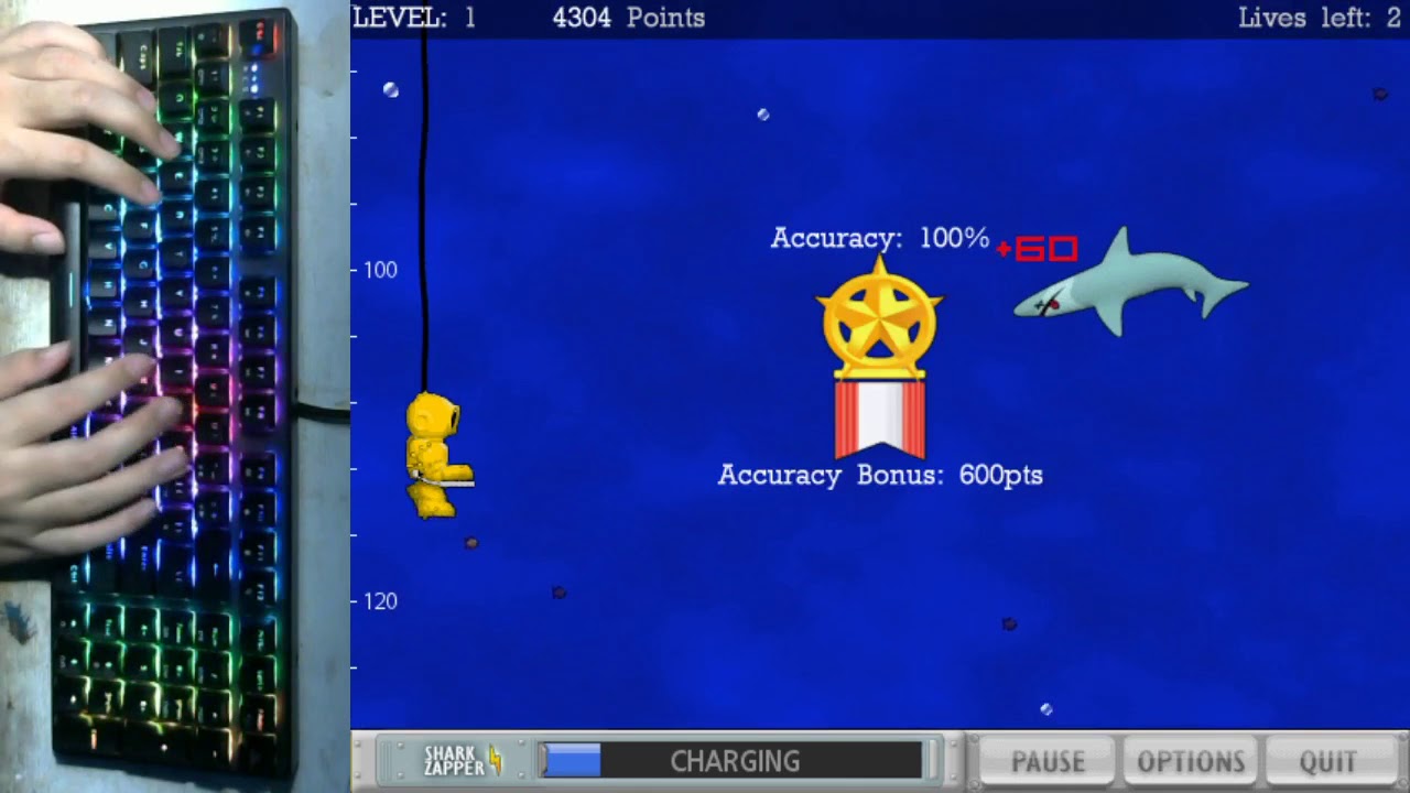 GAME KETIK MENGETIK TYPER SHARK [KEYBOARD KODDO CAVALIER] - YouTube