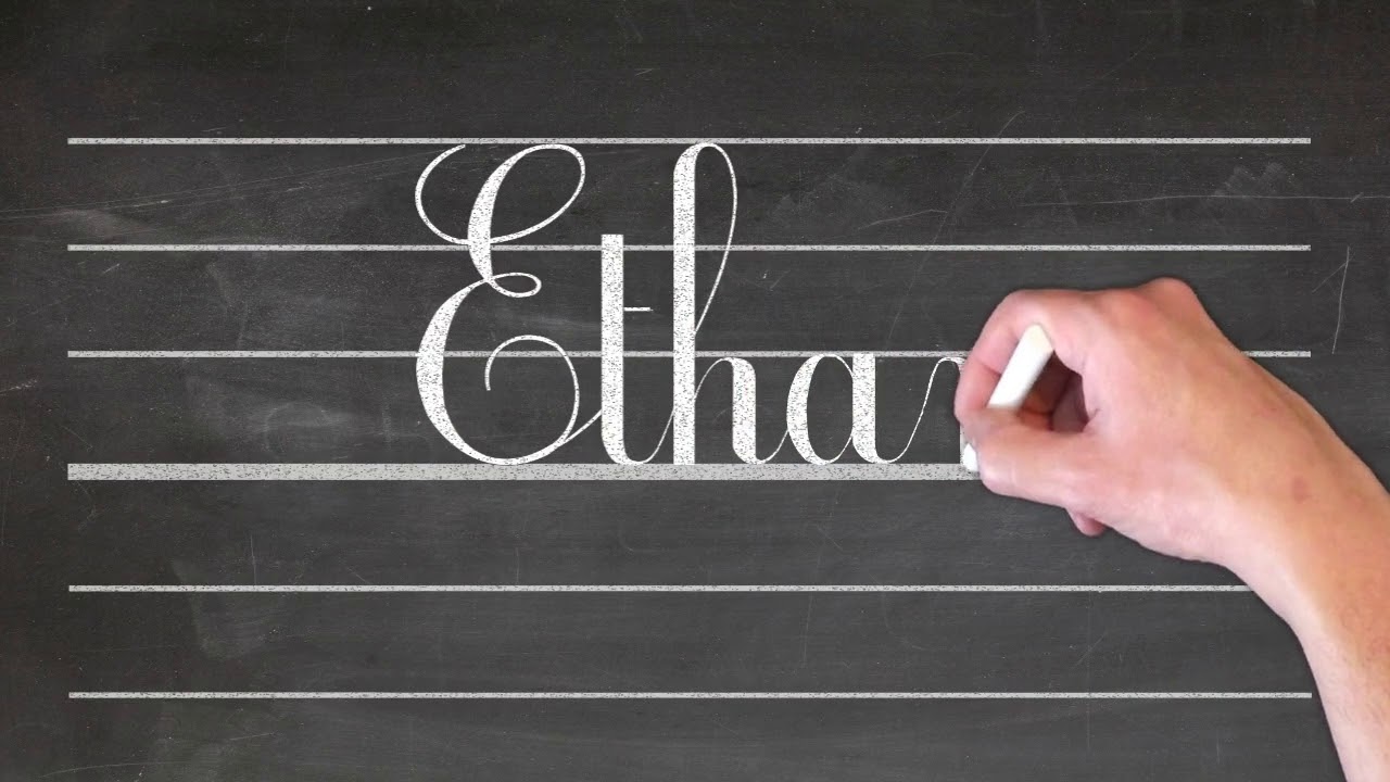 Ecrire Ethan 🖋 prénom lettres cursives attachées 📕 Ecole Primaire - YouTube