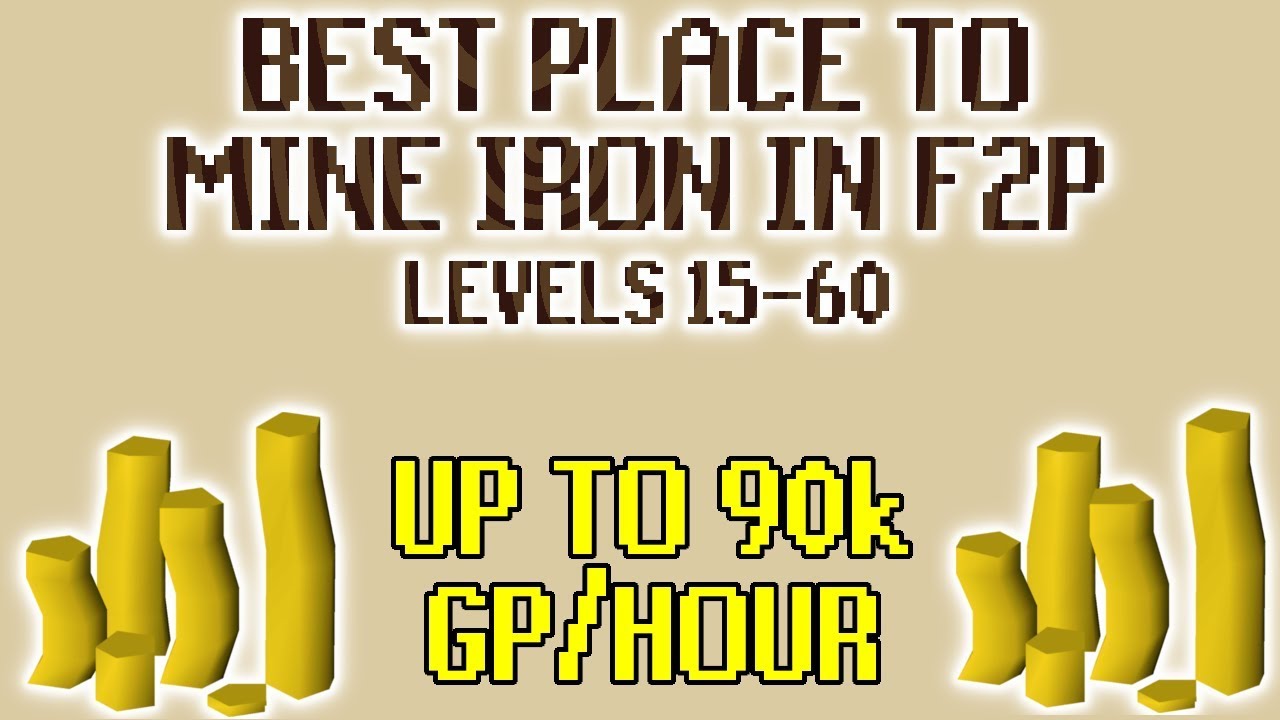 [OSRS] Mining Iron at the Best Place in F2P for 15-60 Mining - YouTube