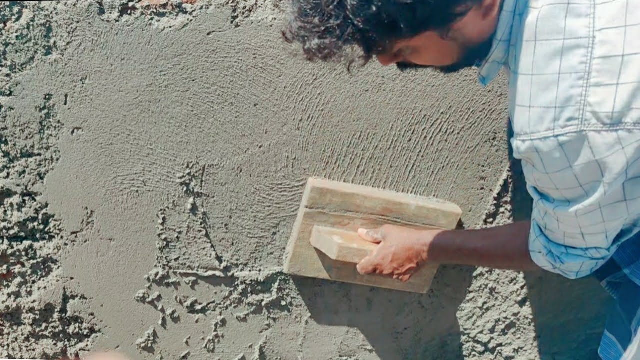 staircase hand wall cement plastering mistri |Building Strong - YouTube