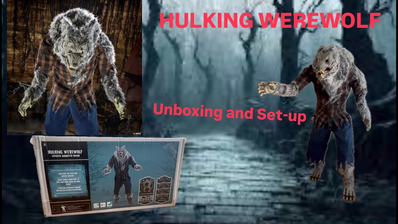HULKING WEREWOLF! Huge 7.5ft Halloween Animatronic | Unboxing and Set ...