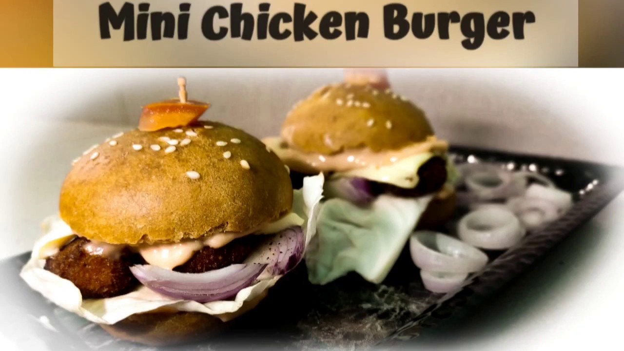 MINI CHICKEN BURGER | CHICKEN POPPERS BURGER | HOMEMADE BURGER WITHOUT ...