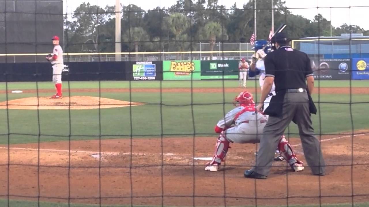 David Whitehead strikeout with runner on third - YouTube