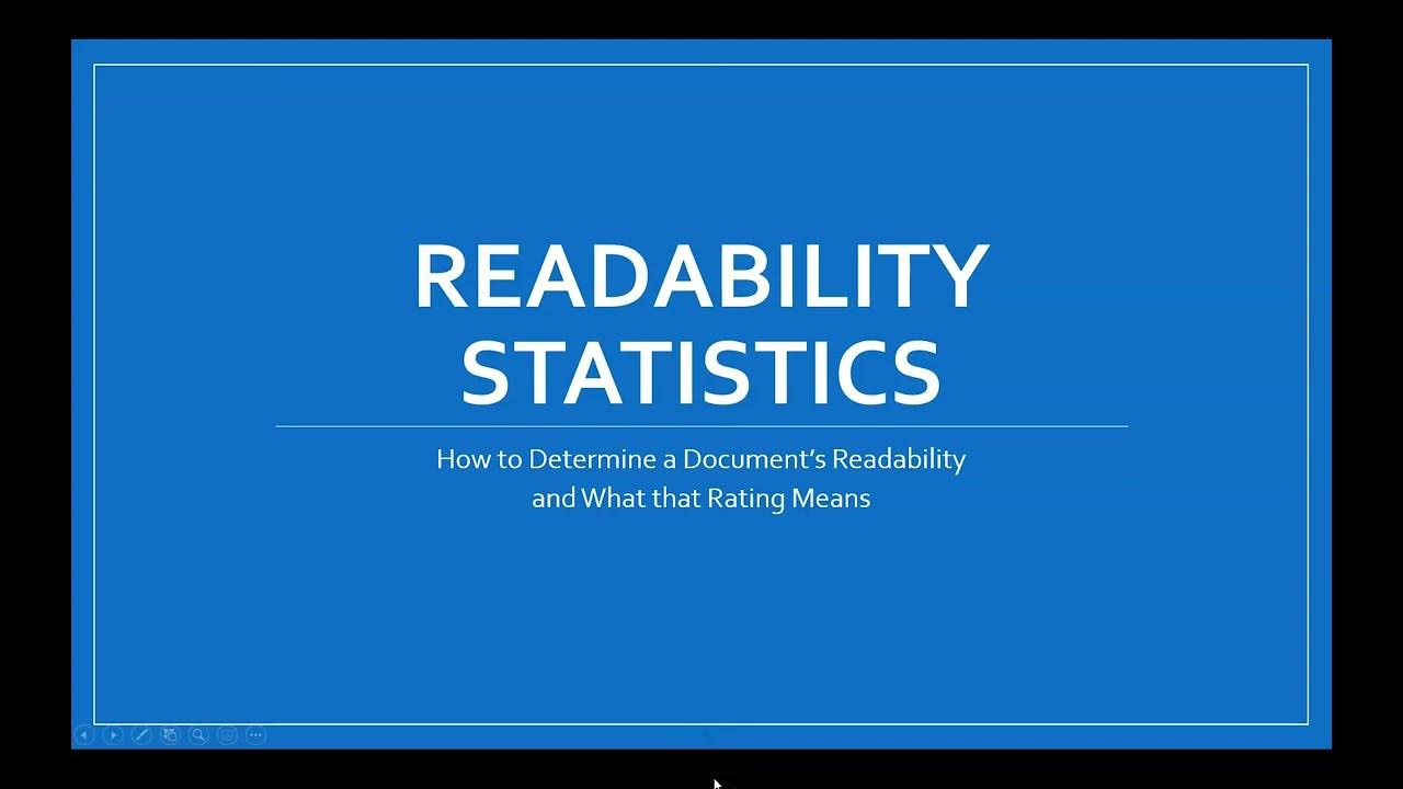 Readability Statistics - How to Assess Your Document's Readability and ...