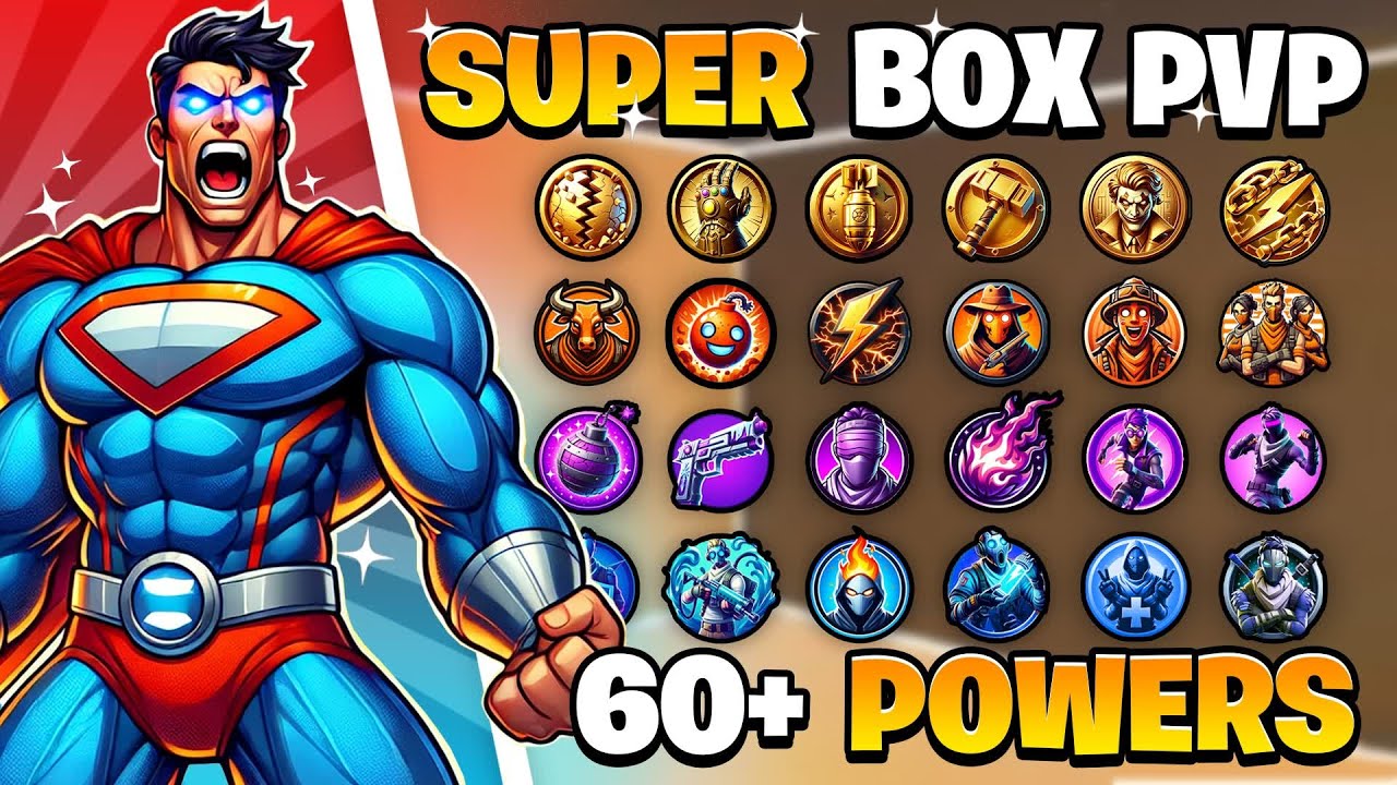 FORTNITE SUPER BOX PVP 📦 🦸60 Unique Super Powers ⭐8 Mythic Super Powers ...