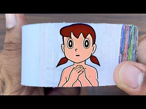 Doraemon Cartoon Flipbook #259 | Shizuka Bathing Without Clothes Flip Book | Flip Book Artist 2025