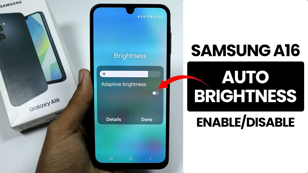 Turn ON/OFF Auto Adjust Brightness In Samsung A16 - Adaptive Brightness ...