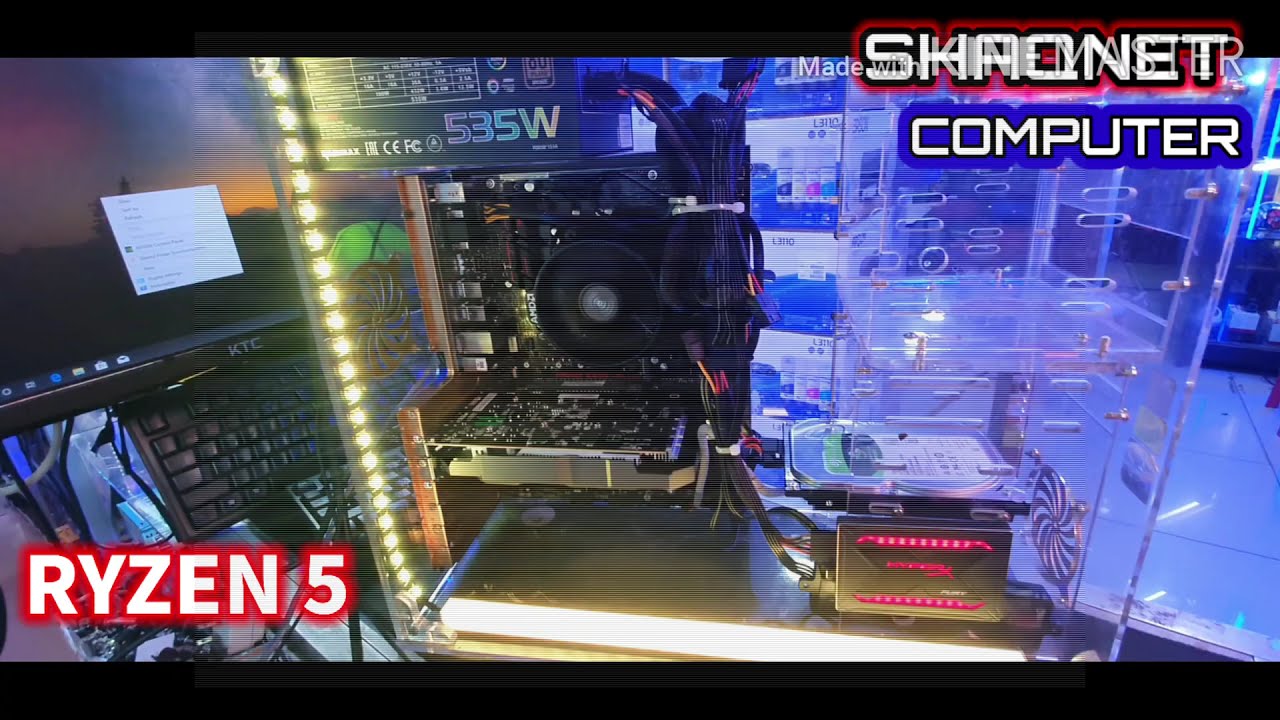 ryzen 5 on old school glass casing - YouTube