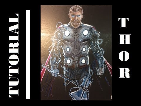 COMO DIBUJAR a THOR con el stormbreaker de avengers infinity war (TUTORIAL) || REALISTA - YouTube