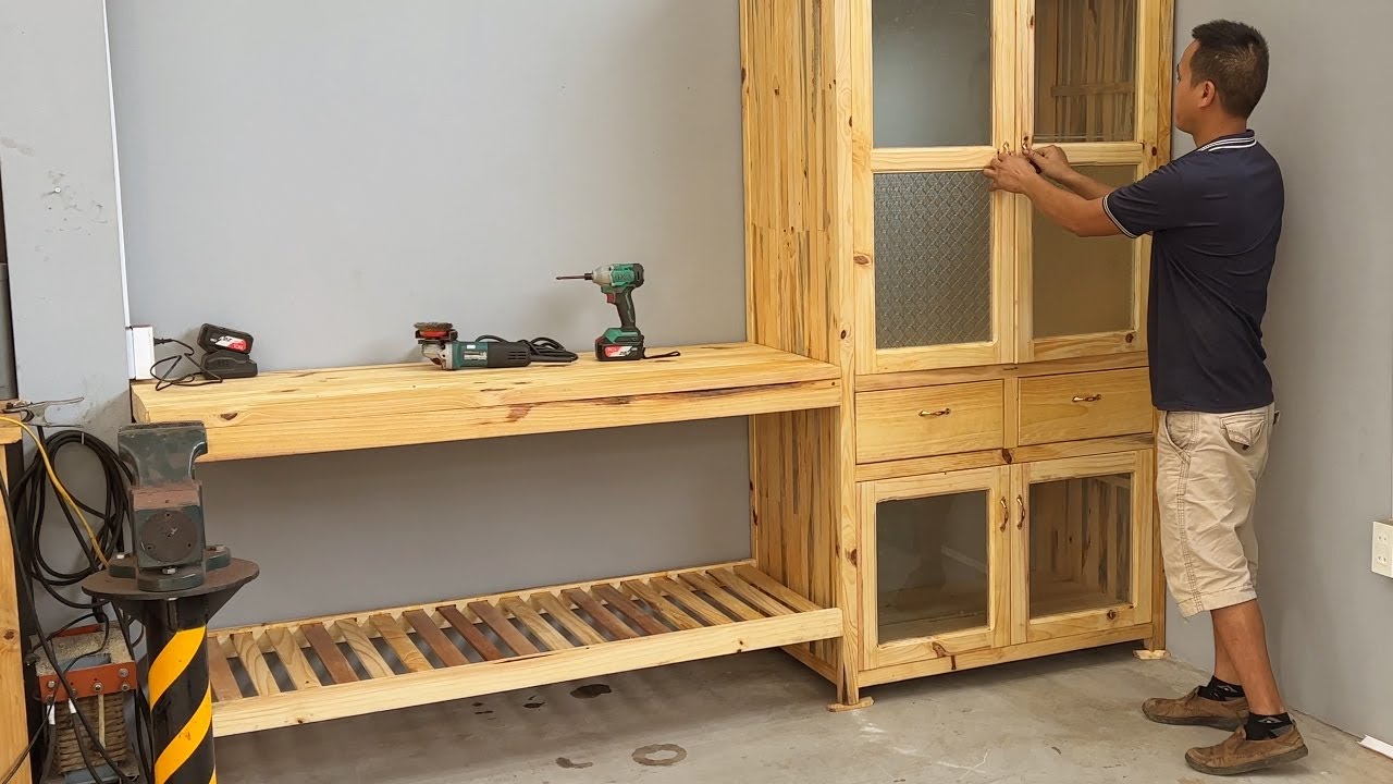 Woodworking Project For A Home Mechanic Workshop // Building A Storage ...