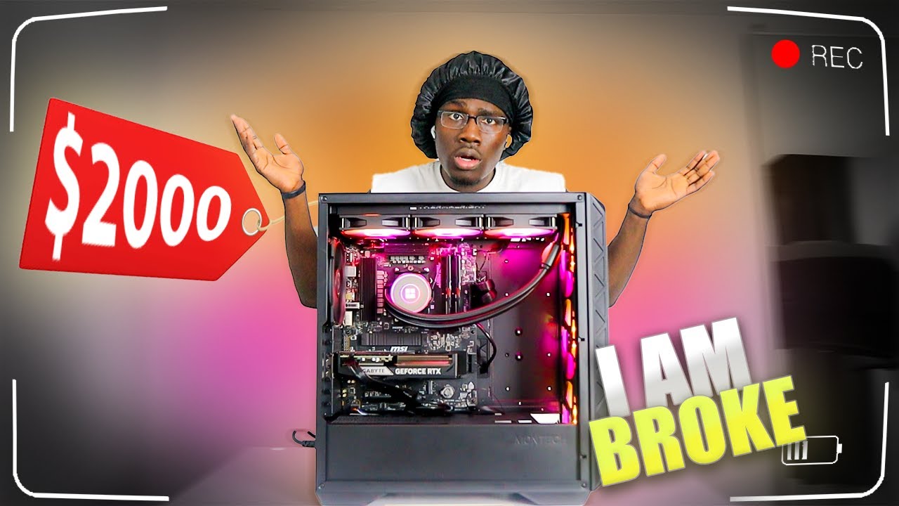 broke, unsuccessful, chopped STREAMER spends $2000 on PC - YouTube