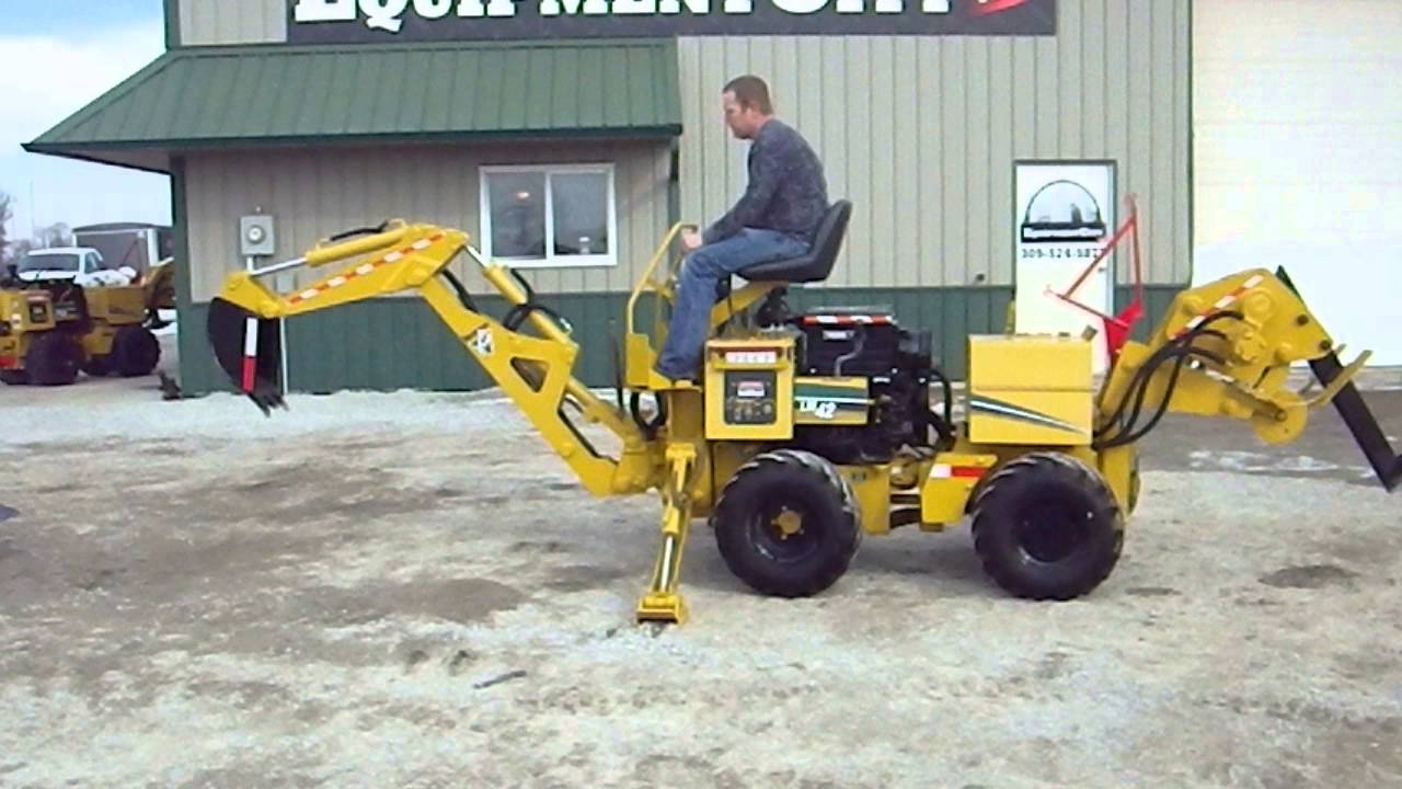 1996 Vermeer LM42 Backhoe, Vibratory Plow, & Porta Bore. - YouTube