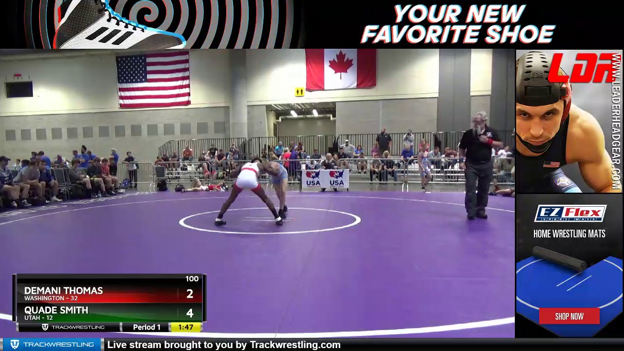 Mat 5 100 Demani Thomas Washington Vs Quade Smith Utah - YouTube