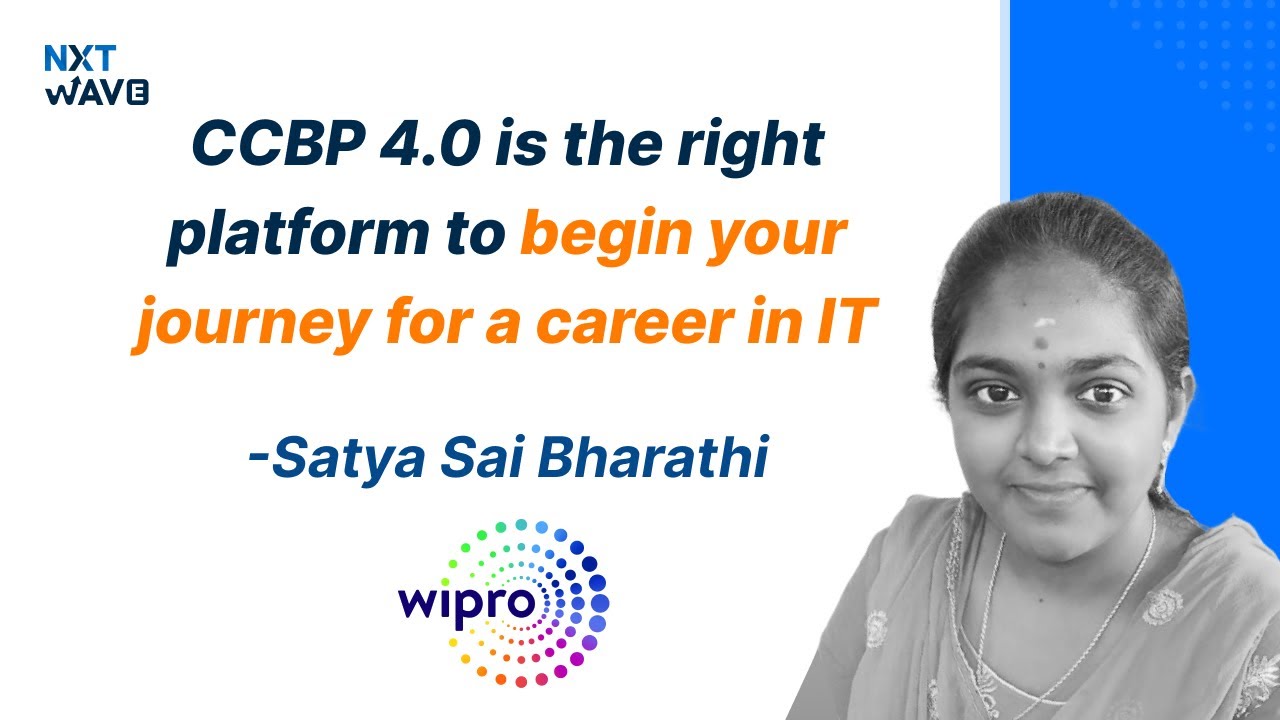 CCBP 4.0 Success Story: Sai Bharathi's Journey to IT with NxtWave - YouTube