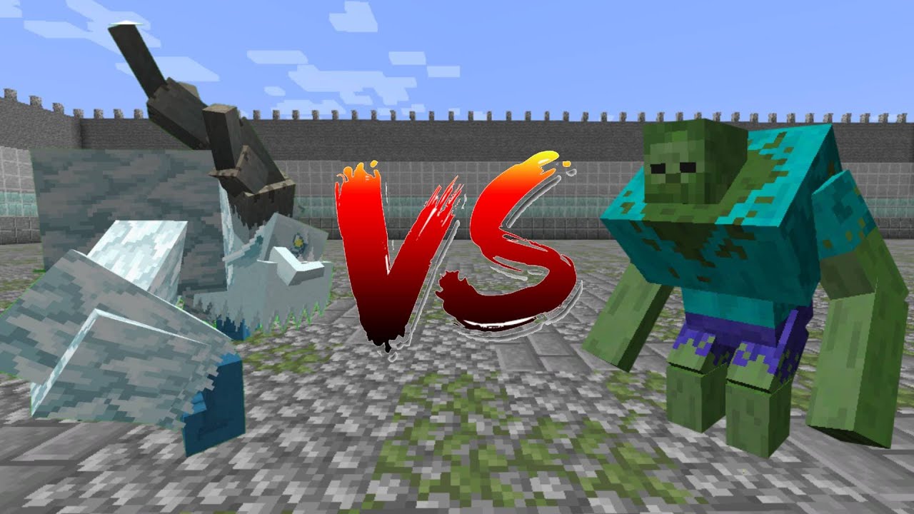 minecraft mobs battle 51- frost maw vs mutant zombie - YouTube
