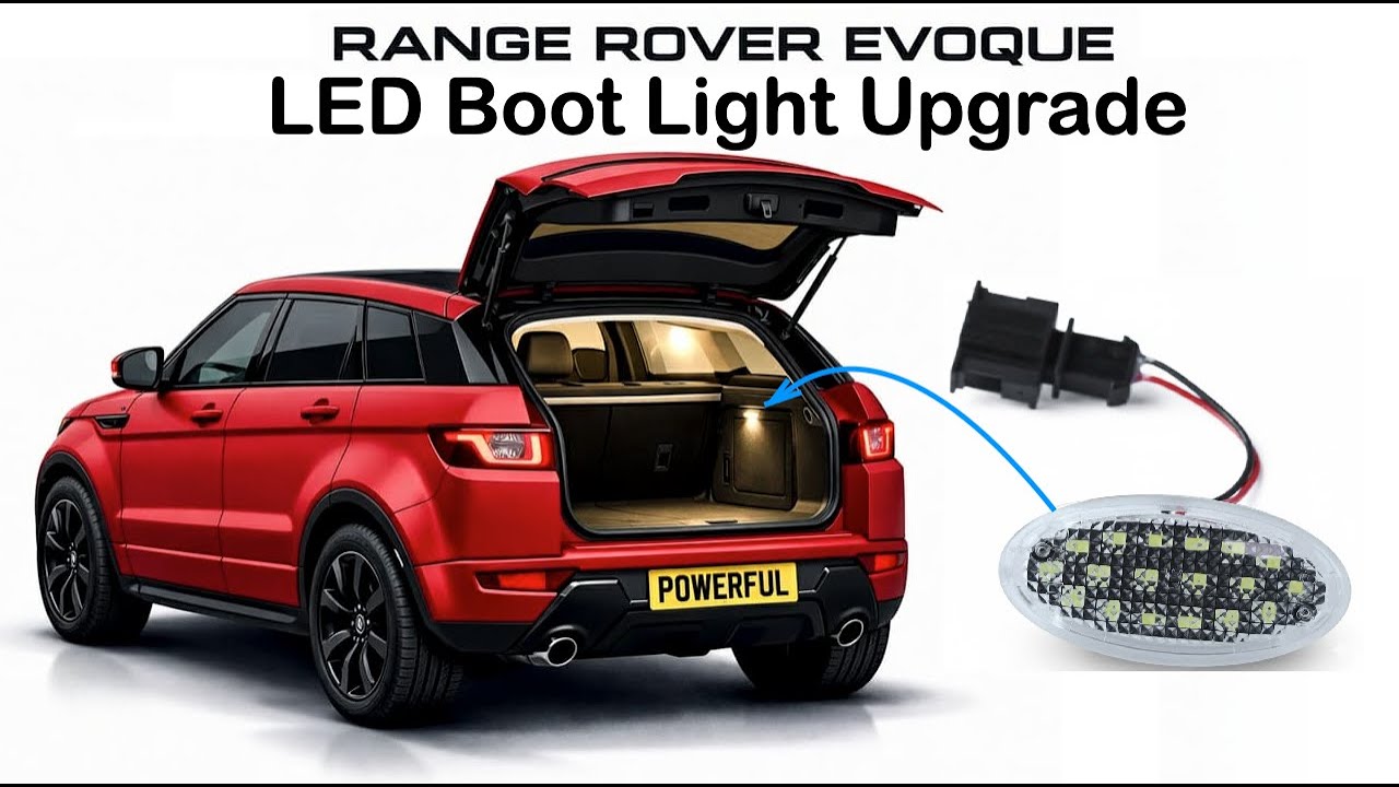 Range Rover Evoque LED boot light upgrade / Trunk Lamp Bulb - YouTube