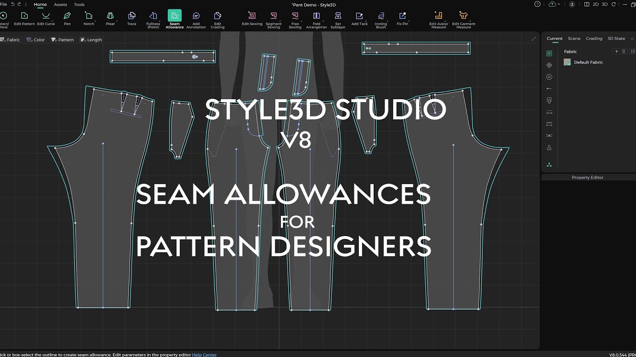 Seam Allowances in Style3D Studio V8 - YouTube
