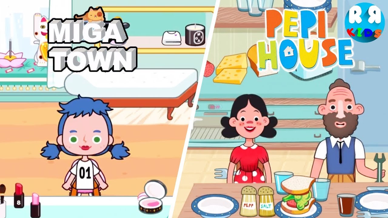 Miga My Town and Pepi House Kids Play and Learn with Friends - YouTube