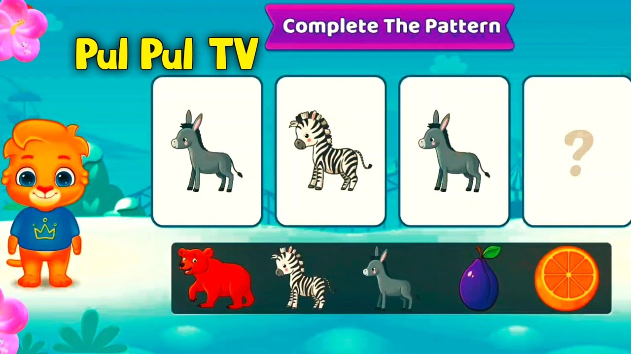 Match The Colour, Fill The Shapes, Complete The Pattern / kids cartoon ...
