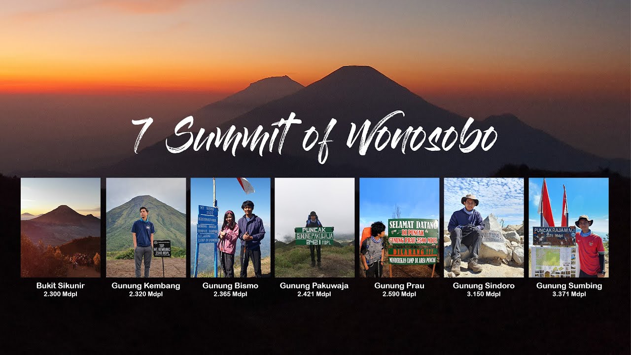 7 Gunung Tertinggi di Wonosobo, Jawa Tengah | 7 Summit of Wonosobo ...